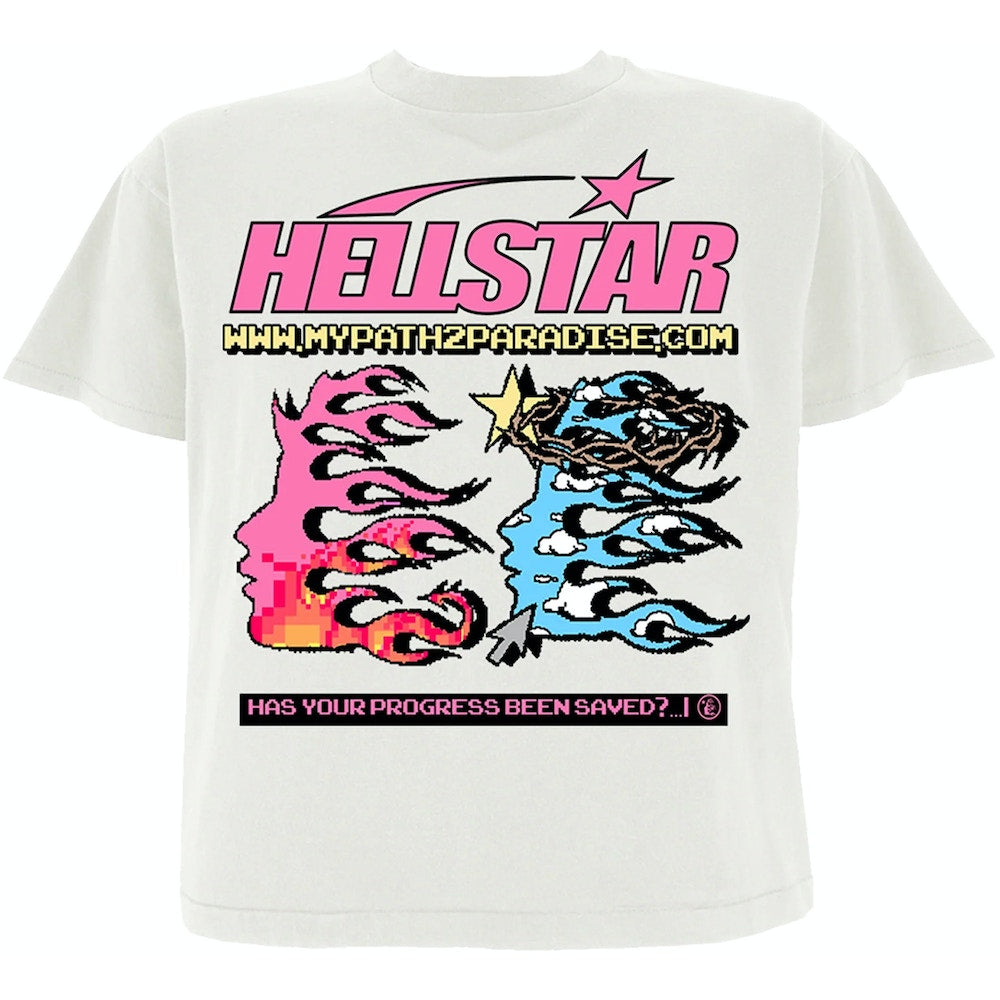 Hellstar Pixel White Tee – WyCo Vintage Broadway