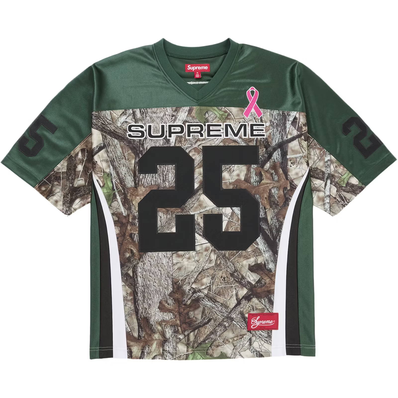 Supreme Breast Cancer Awareness RealTree Camo/Green Football Jersey ...