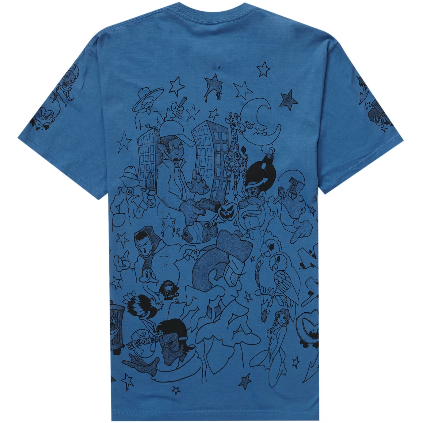 Supreme Downtown Faded Blue Tee – WyCo Vintage Broadway