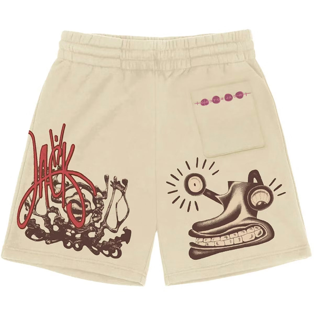 Travis Scott Character Natural Shorts – WyCo Vintage Broadway